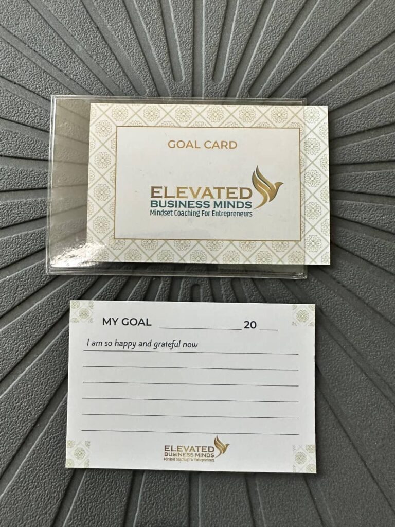 EBM Goal Card - Elevated Business Minds